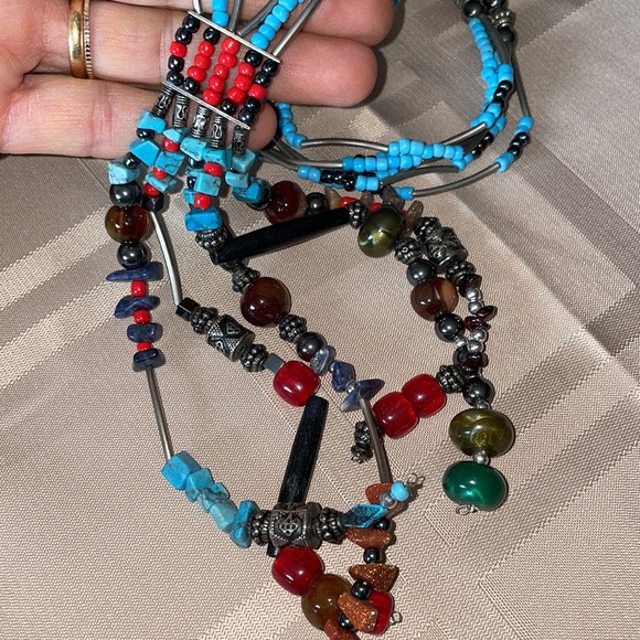 Jewelry | Navajo Sterling Multi Colored Stone Heishi Jacla Necklace ...